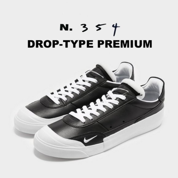 Nike | Shoes | Nike Drop Type Premium Mens Retro Black Leather Shoe ...